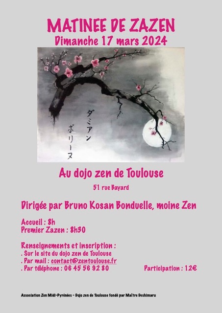 Matinée de zazen - Méditation Zen Toulouse